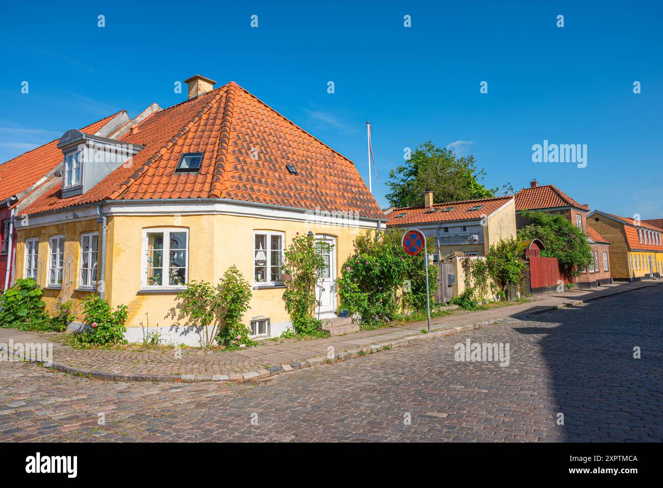 Beautiful buildings in town of Praesto in Denmark Stock Photo - Alamy