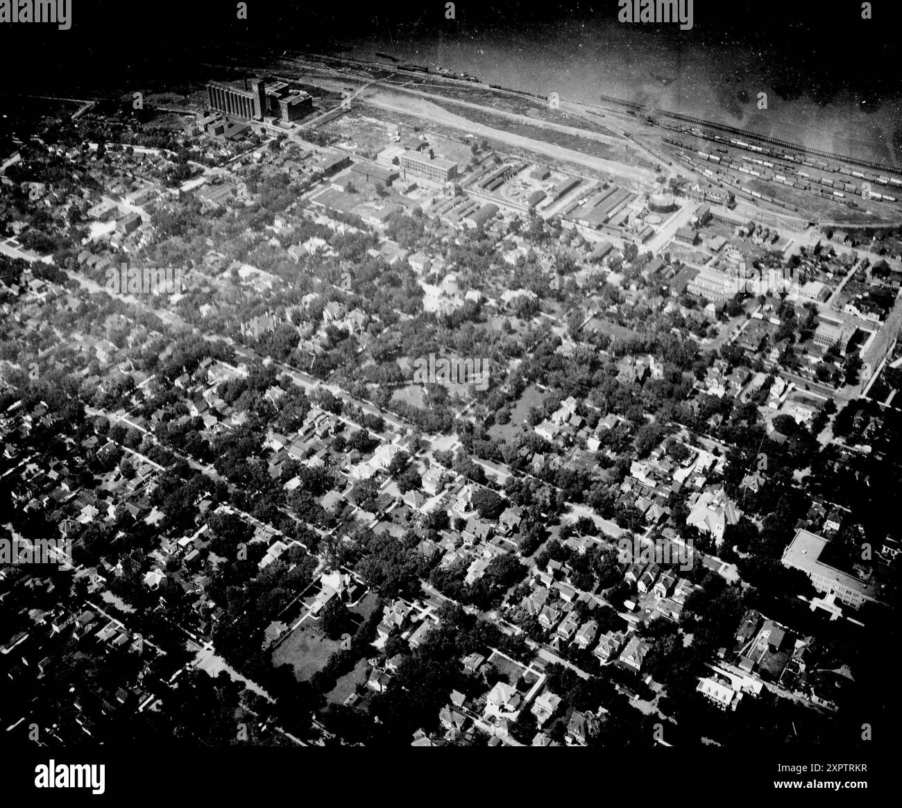 Aerial view of Winoa, Minnesota May 1943 Stock Photo - Alamy