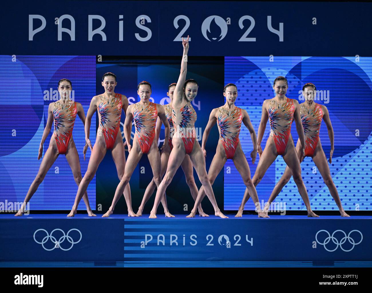 PARIS - FRANCE August 7, 2024 - Olympic Games, Synchronized Swimming ...
