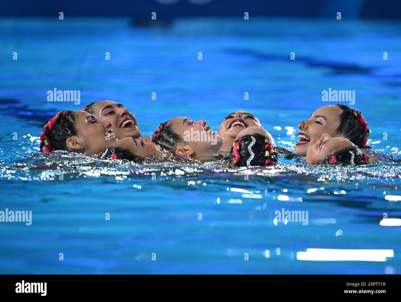 PARIS - FRANCE August 7, 2024 - Olympic Games, Synchronized Swimming ...