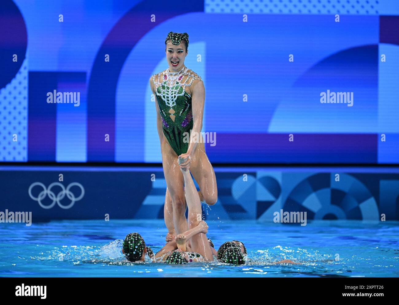 PARIS - FRANCE August 7, 2024 - Olympic Games, Synchronized Swimming ...