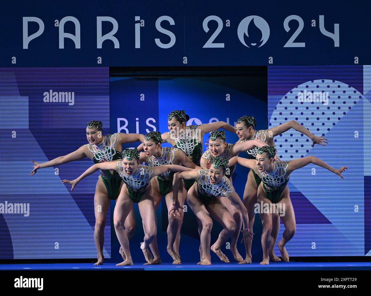 PARIS - FRANCE August 7, 2024 - Olympic Games, Synchronized Swimming ...