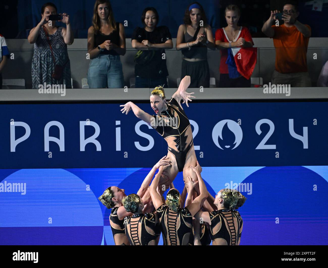 PARIS - FRANCE August 7, 2024 - Olympic Games, Synchronized Swimming ...