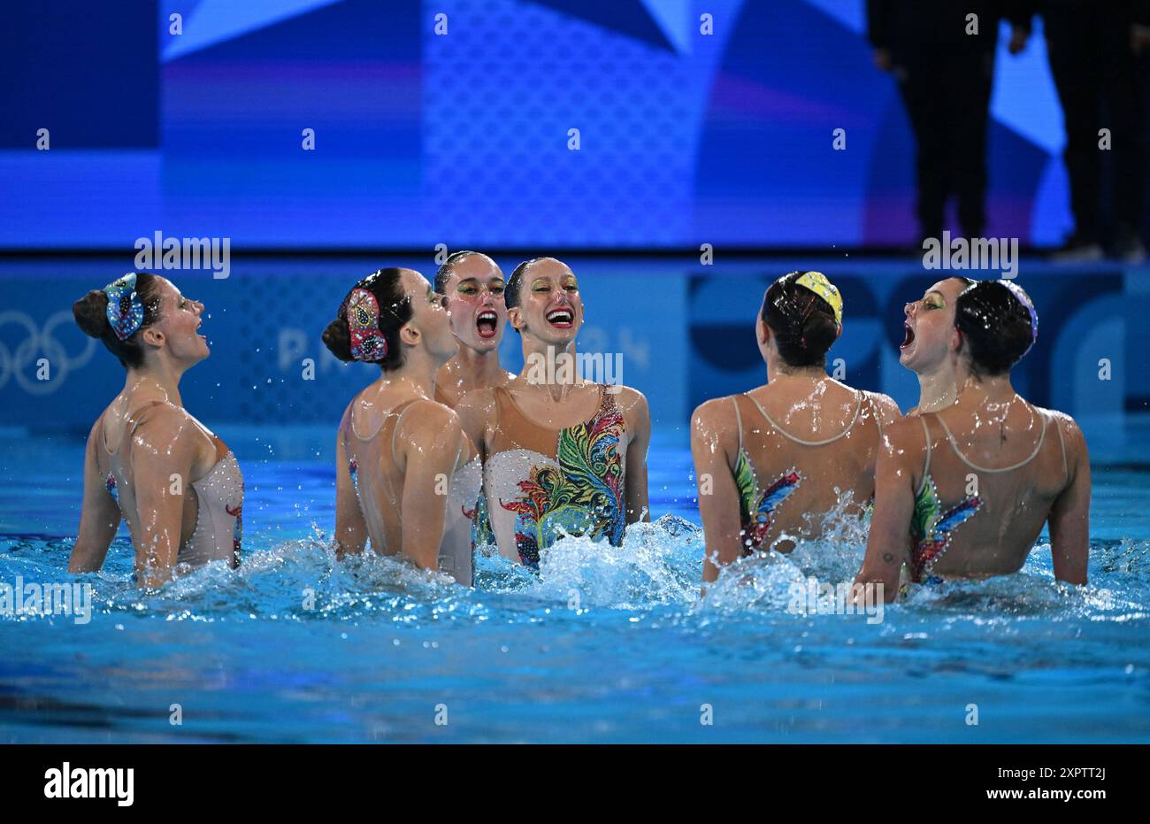 PARIS - FRANCE August 7, 2024 - Olympic Games, Synchronized Swimming ...