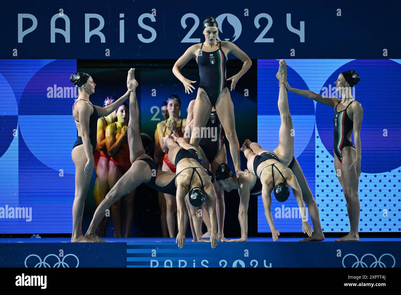 PARIS - FRANCE August 7, 2024 - Olympic Games, Synchronized Swimming ...