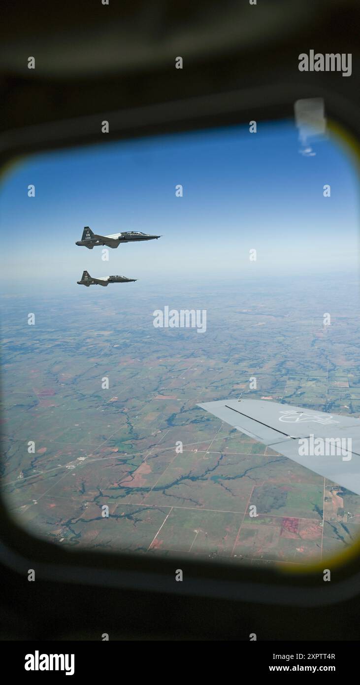 Two T-38 Talon Aircraft fly over Altus Air Force Base, Oklahoma, June ...