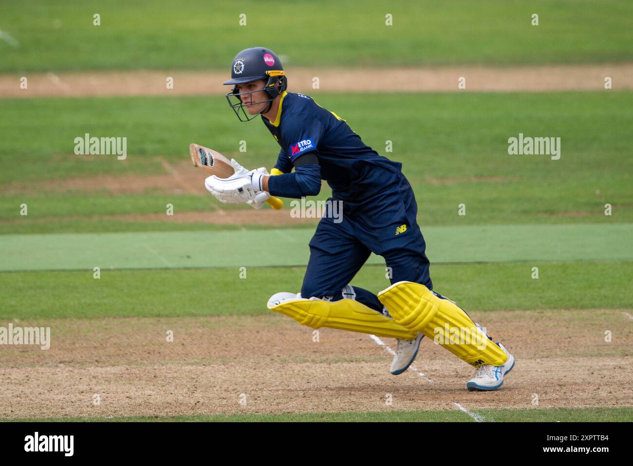 Southampton, UK. 07 August 2024. Toby Albert of Hampshire bowling ...