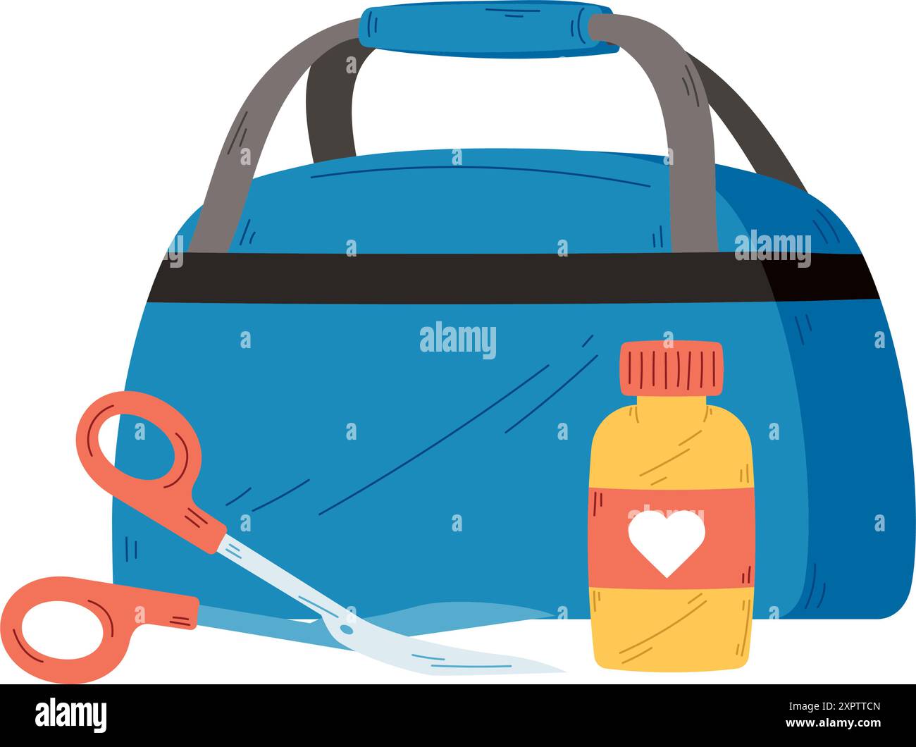 first aid bag with scissors Stock Vector Image & Art - Alamy