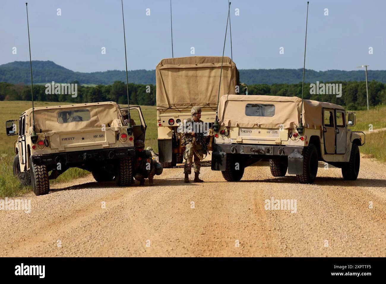 Soldiers with the 974th Quartermaster Co. conduct a training scenario ...