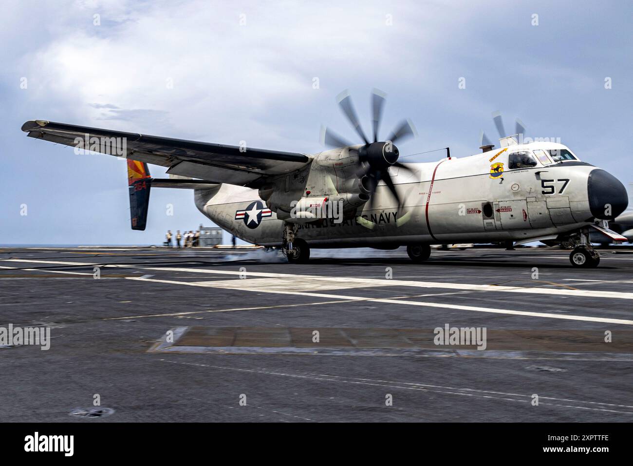 240803-N-SW048-1079 ATLANTIC OCEAN (Aug. 3, 2024) A C-2A Greyhound ...