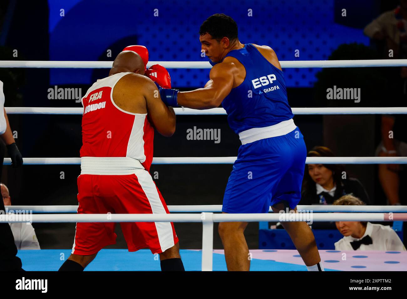 Paris, France. 07th Aug, 2024. ABOUDOU MOINDZE Djamili-Dini vs GHADFA ...