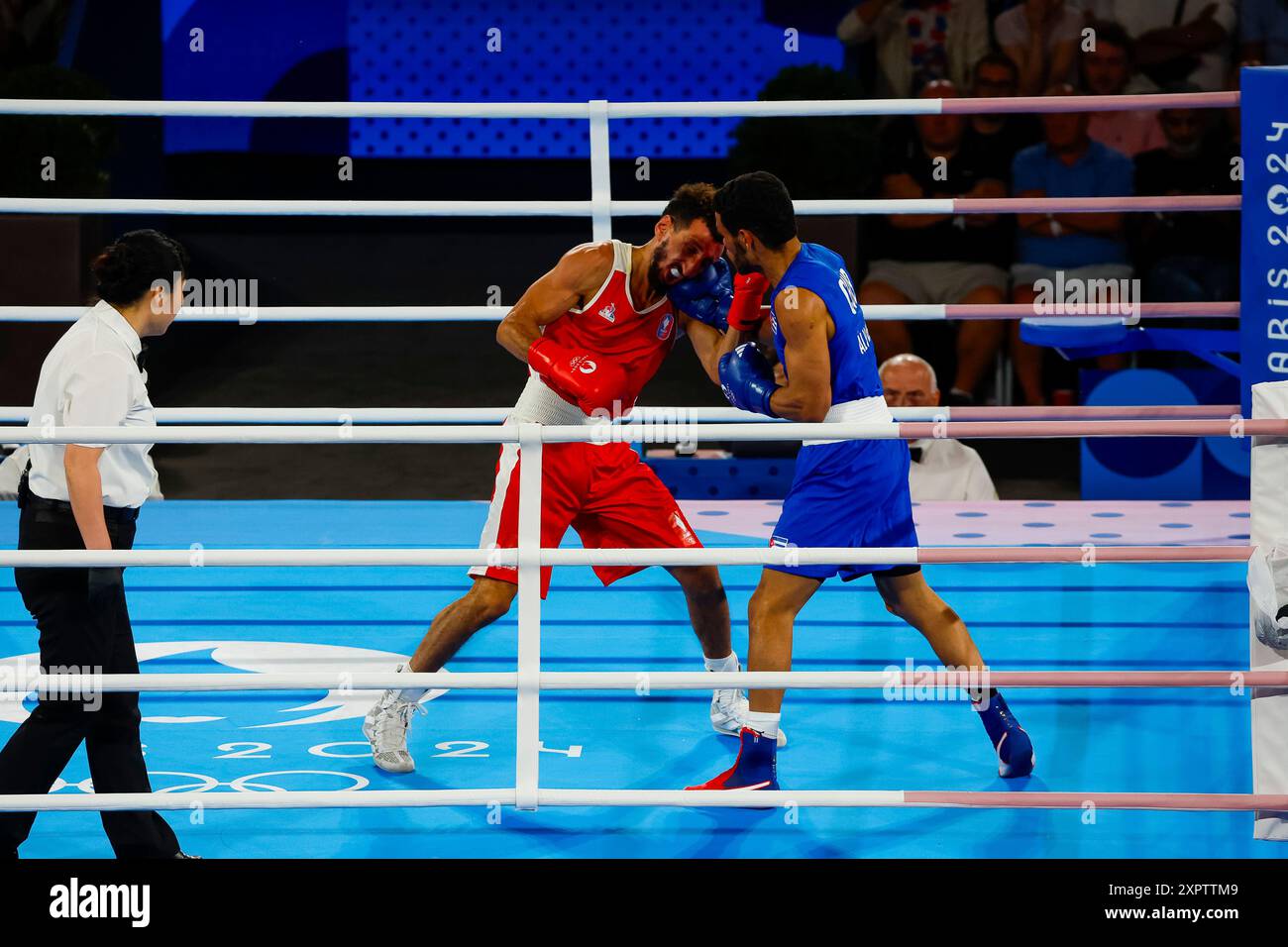 Paris, France. 07th Aug, 2024. OUMIHA Sofiane of France vs ALVAREZ ...
