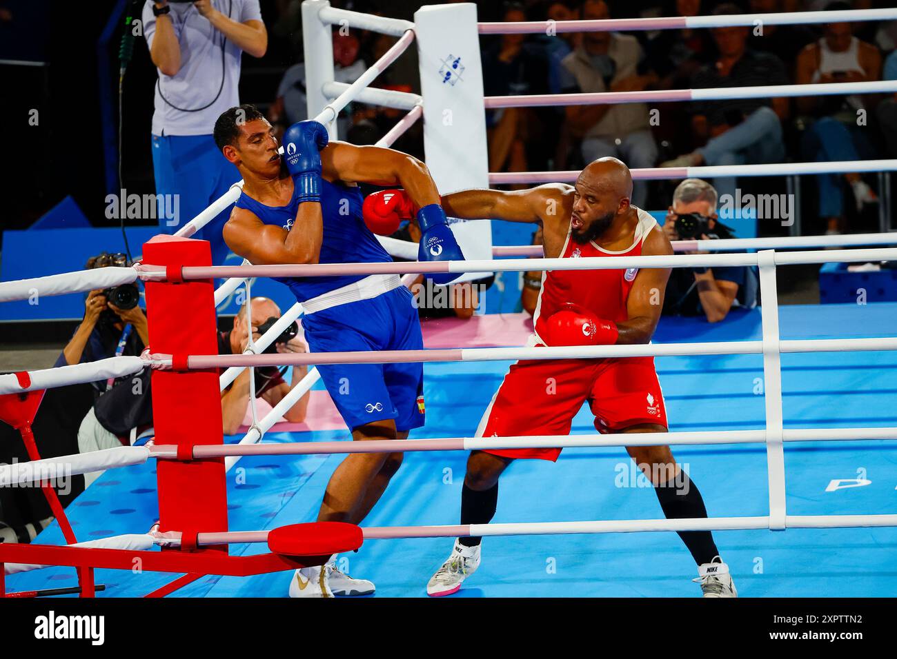 Paris, France. 07th Aug, 2024. ABOUDOU MOINDZE Djamili-Dini vs GHADFA ...