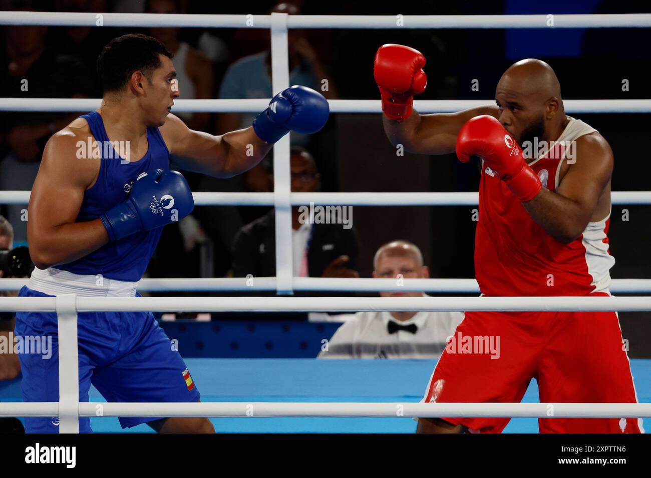 Paris, France. 07th Aug, 2024. ABOUDOU MOINDZE Djamili-Dini vs GHADFA ...