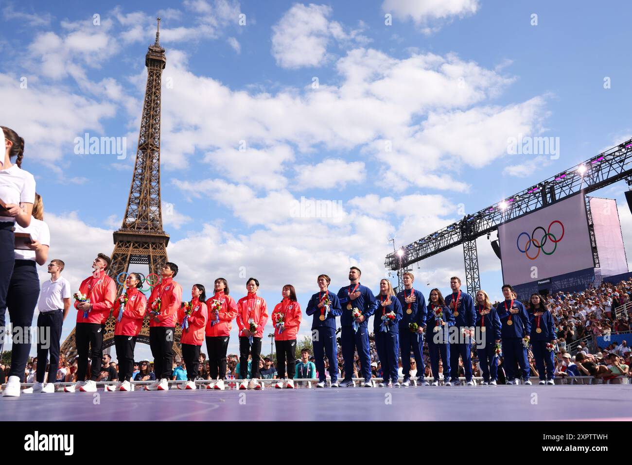 (L to R) Takeru Komatsubara, Misato Komatsubara, Ryuichi Kihara, Riku ...