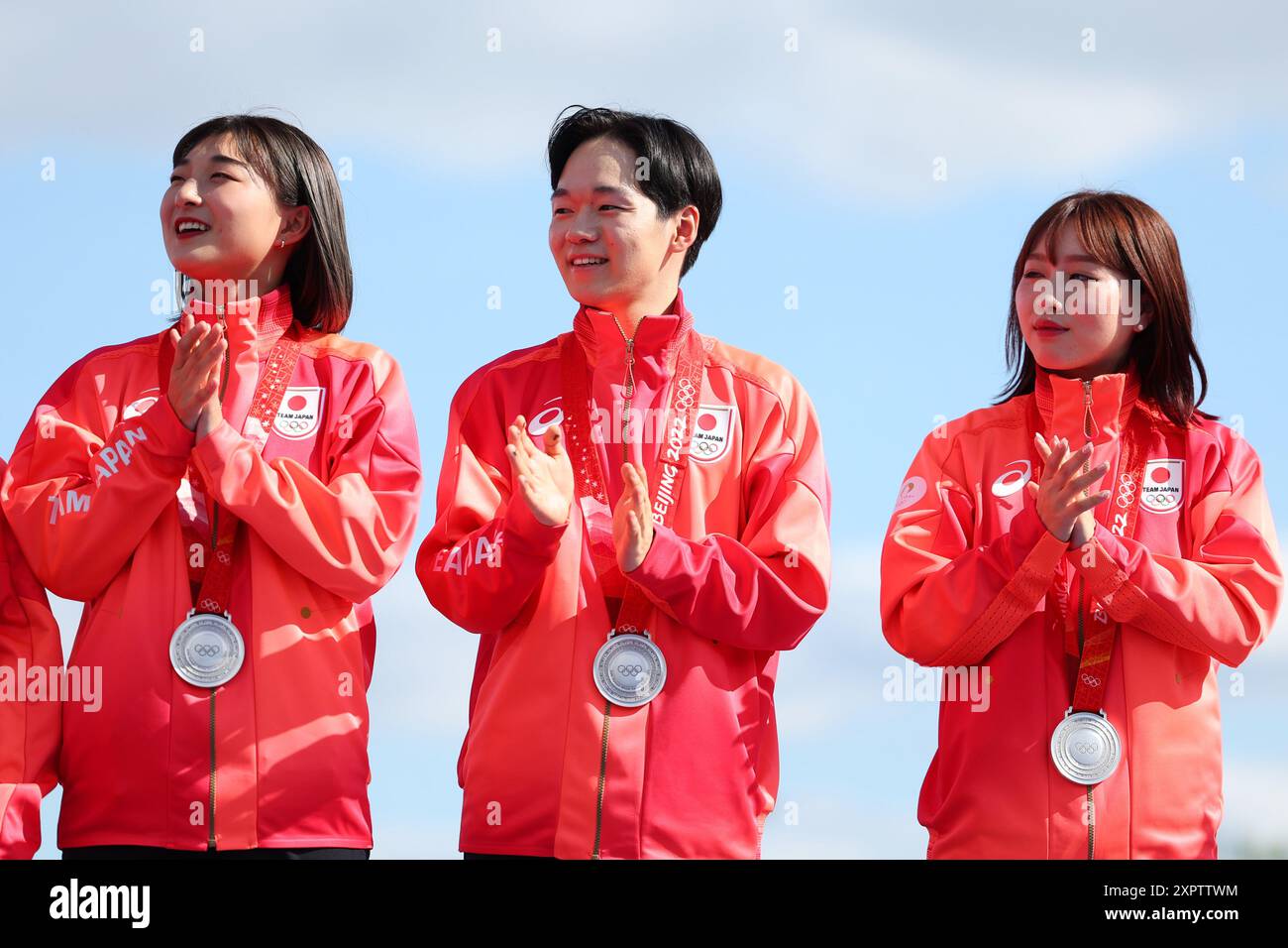 (L to R) Riku Miura, Kaori Sakamoto, Yuma Kagiyama, Wakaba Higuchi (JPN ...