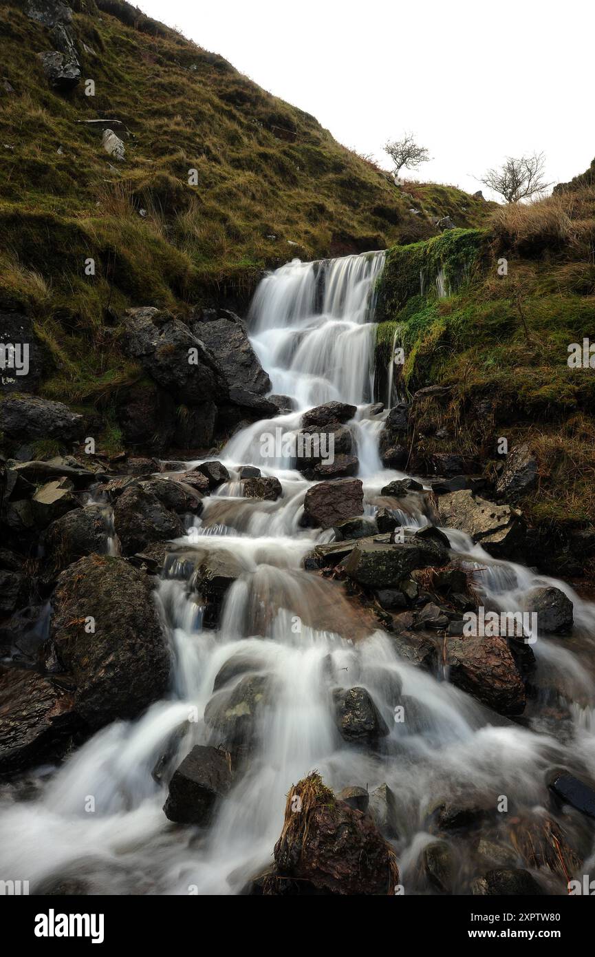 Tributary of the Afon Tarell at the side of the A470 between Storey ...