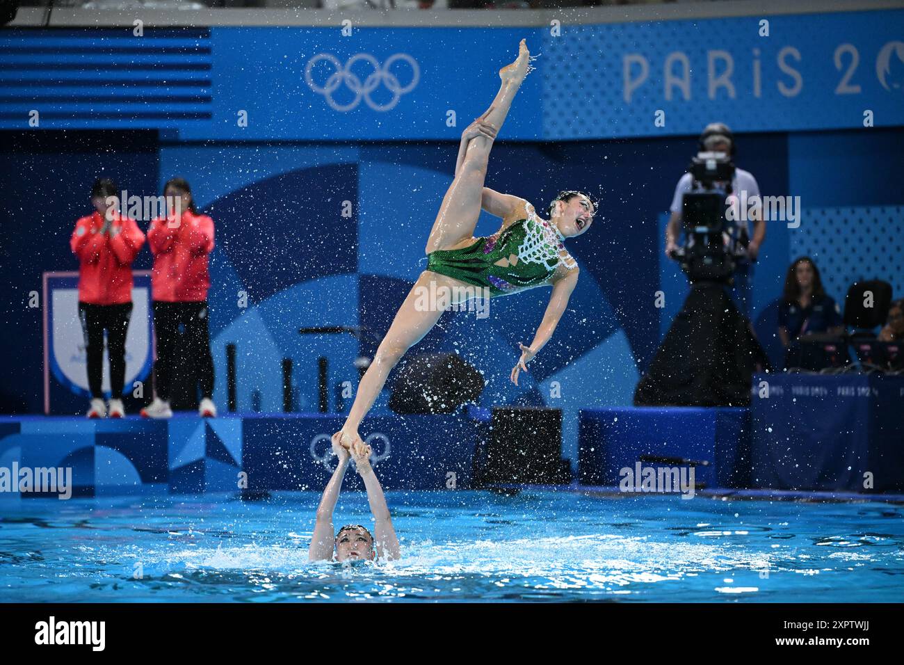 PARIS - FRANCE August 7, 2024 - Olympic Games, Synchronized Swimming ...
