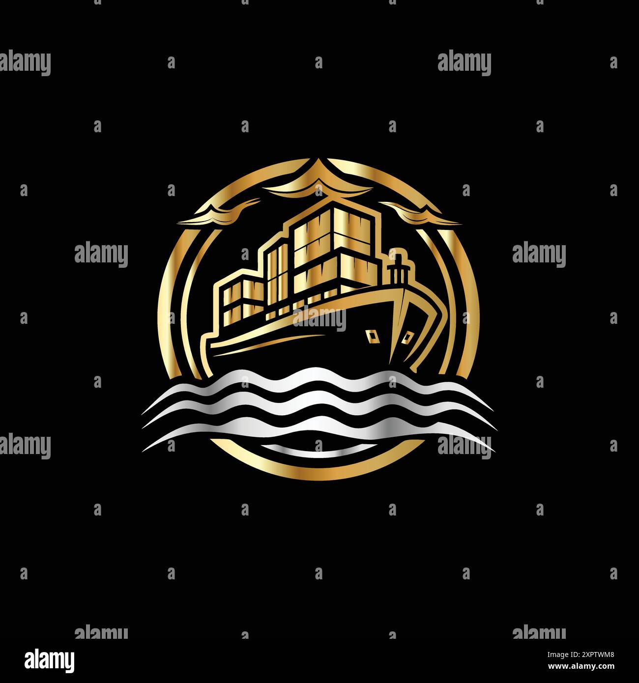 Cruise Ship Logo Icon Design Vector Template. Luxury Ship Logotype ...