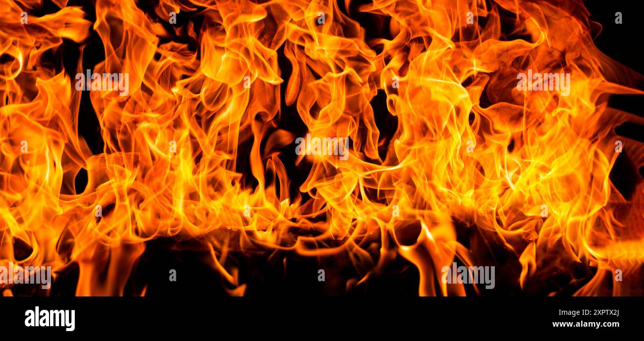 Fire flame texture for banner background. Burning fire lights. Burning ...