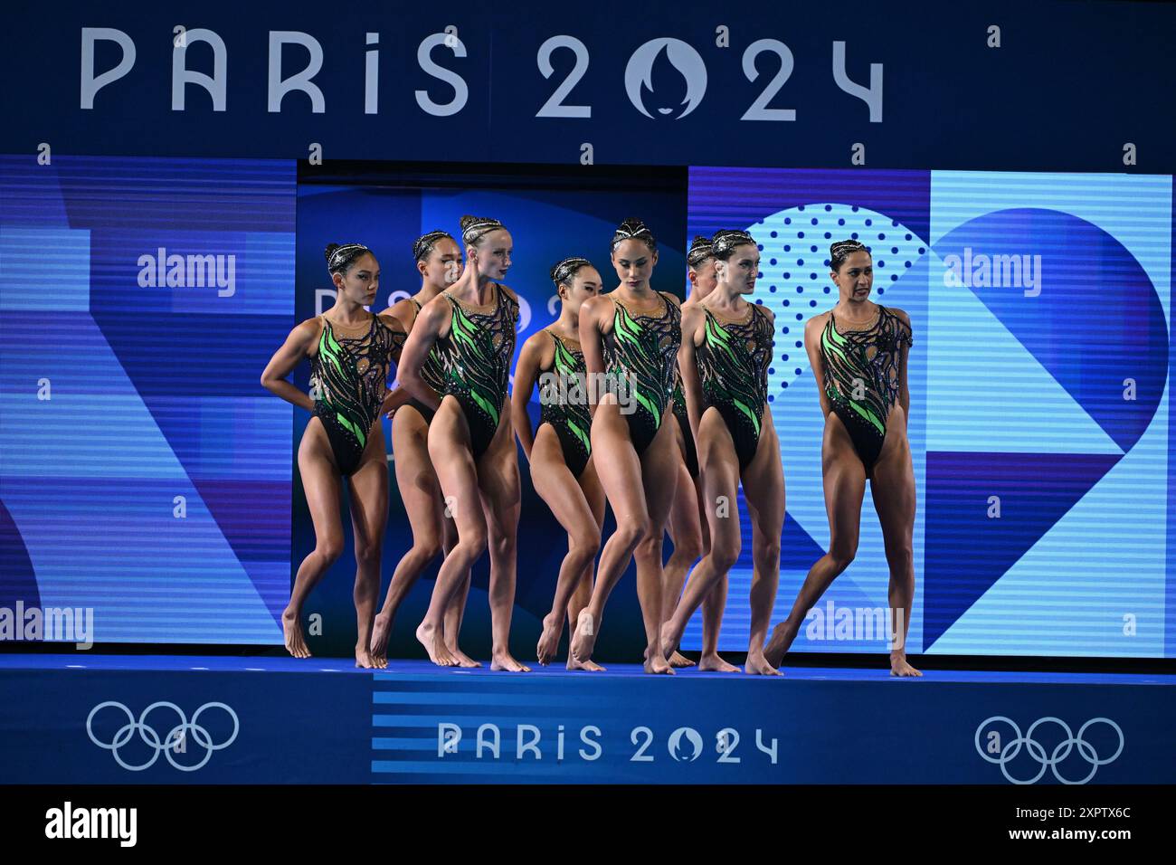 PARIS - FRANCE August 7, 2024 - Olympic Games, Synchronized Swimming ...