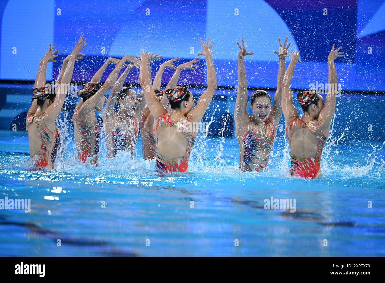 PARIS - FRANCE August 7, 2024 - Olympic Games, Synchronized Swimming ...