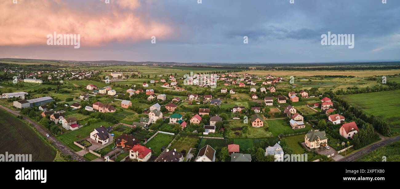 American suburb neighborhood sunrise aerial hi-res stock photography ...