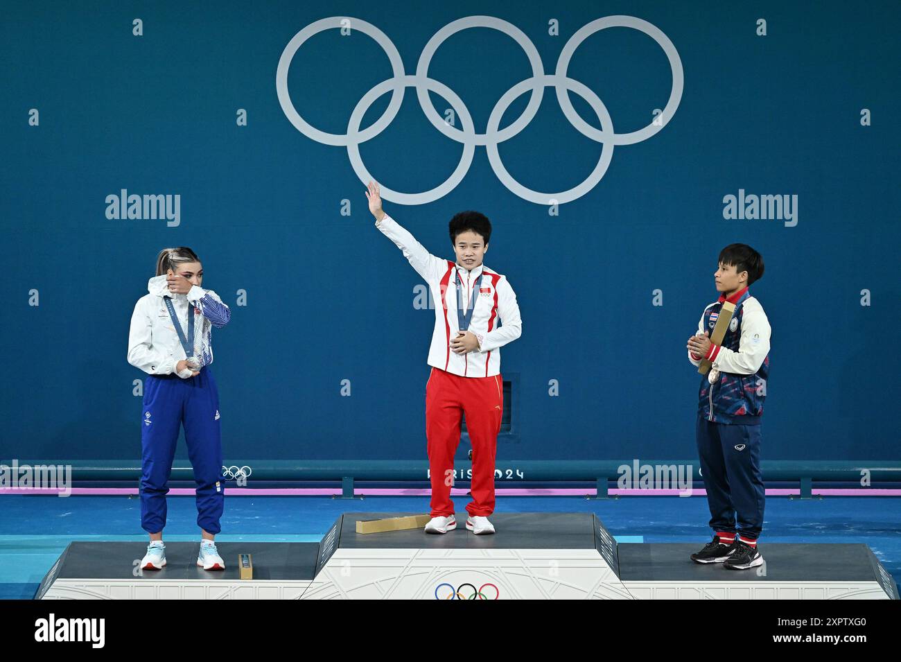 Paris, Fra. 07th Aug, 2024. Gold medallist Zhihui Hou of Team People's ...