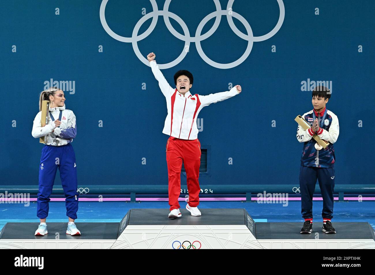 Paris, Fra. 07th Aug, 2024. Gold medallist Zhihui Hou of Team People's ...
