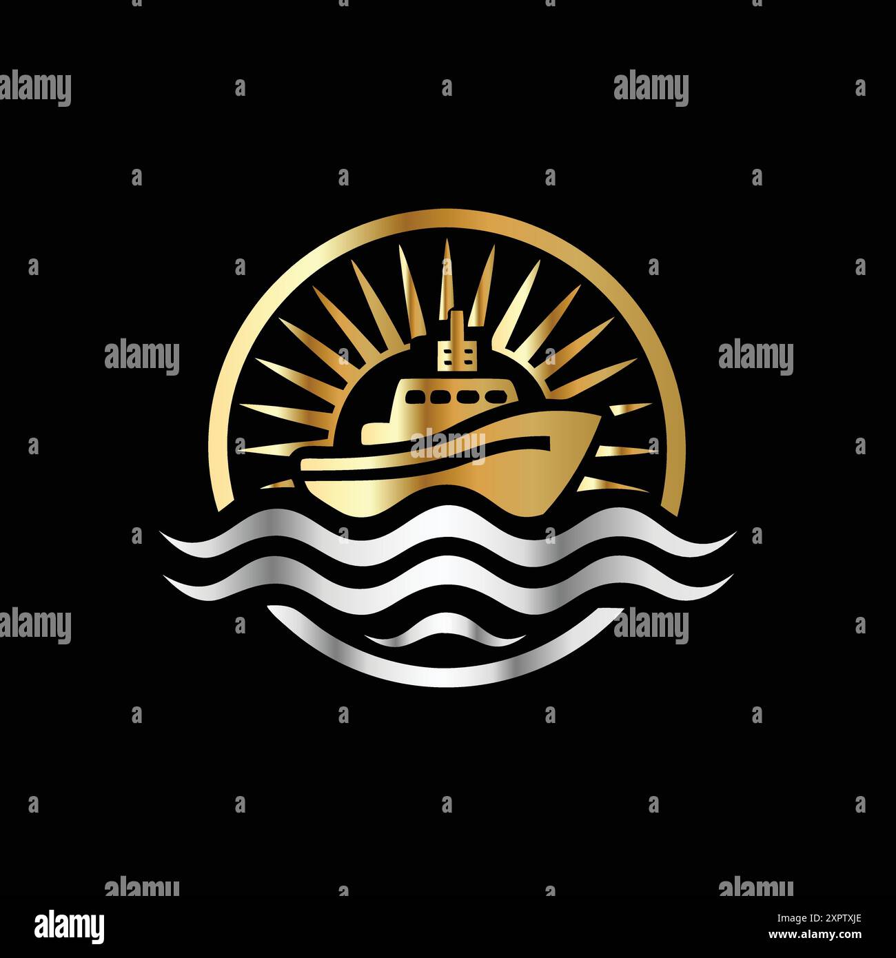 Cruise Ship Logo Icon Design Vector Template. Luxury Ship Logotype ...