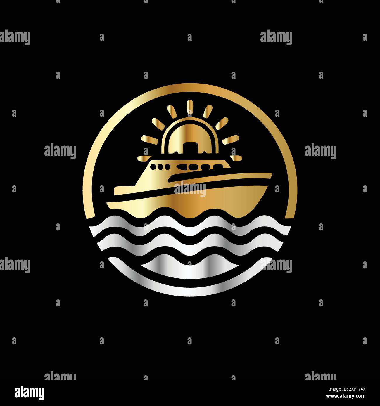 Cruise Ship Logo Icon Design Vector Template. Luxury Ship Logotype ...