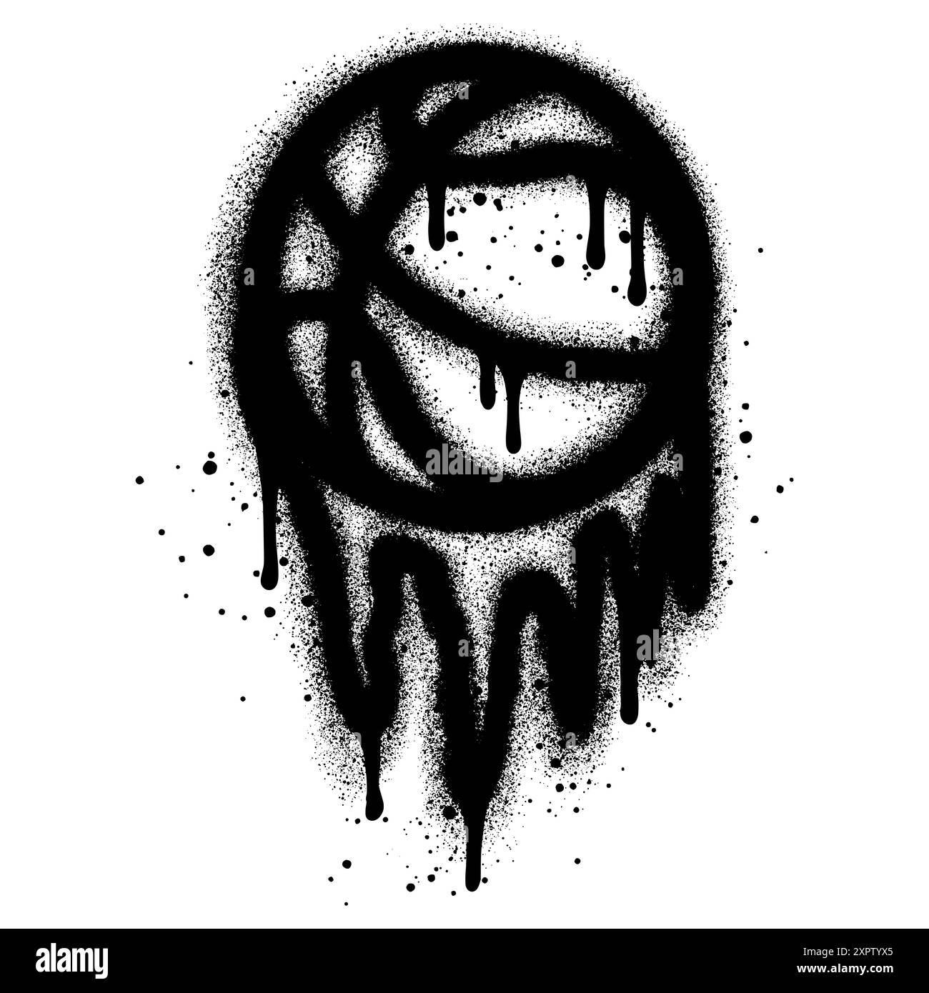 Spray Painted Graffiti basketball icon Sprayed isolated with a white ...