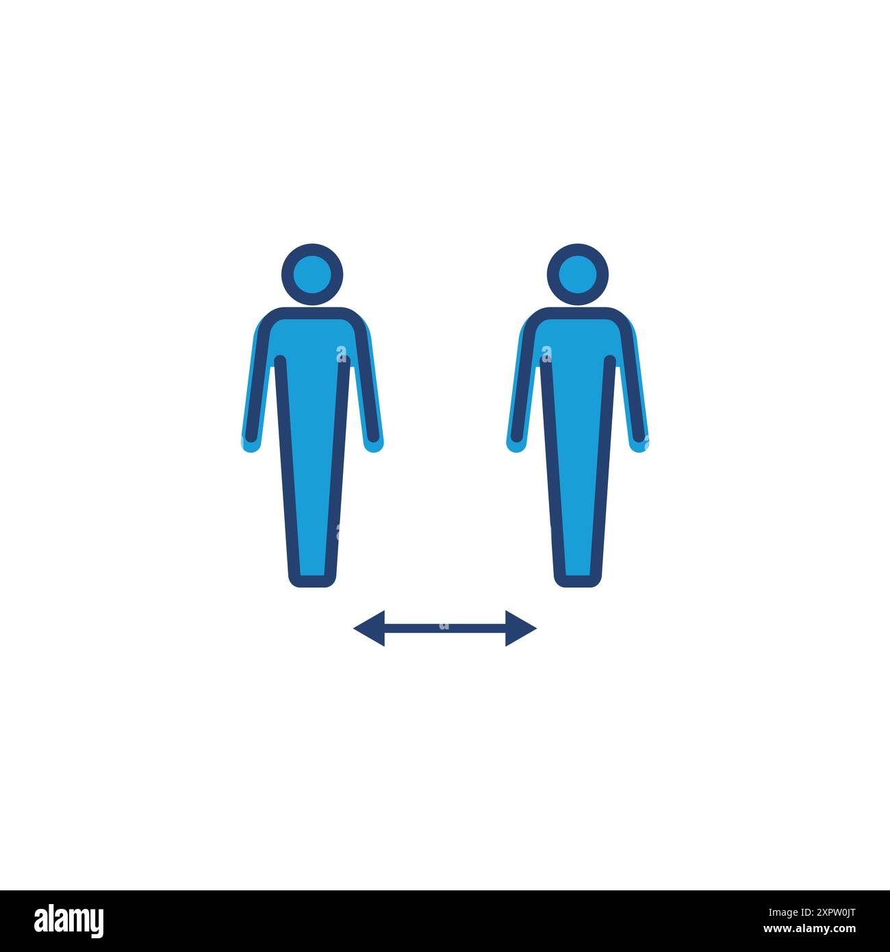 Social distance icon vector. social distancing icon. self quarantine ...
