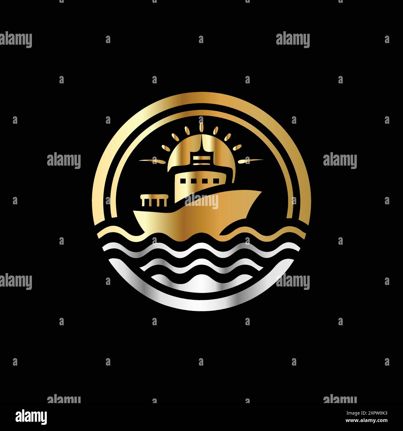Cruise Ship Logo Icon Design Vector Template. Luxury Ship Logotype ...