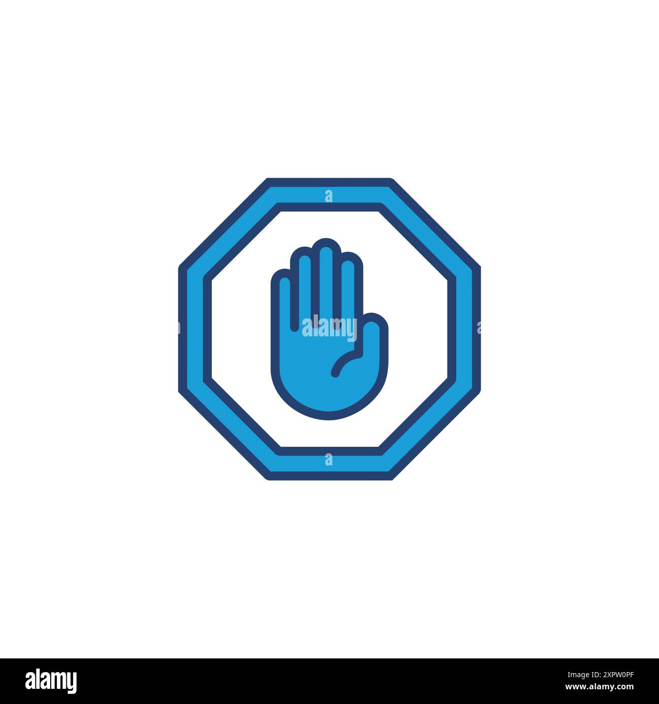 Stop icon vector. stop road sign. hand stop icon vector Stock Vector ...