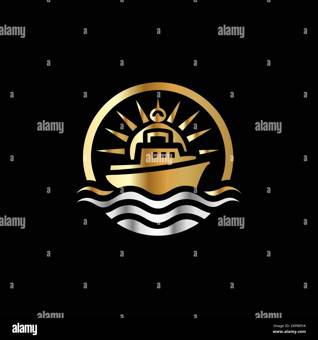 Cruise Ship Logo Icon Design Vector Template. Luxury Ship Logotype ...