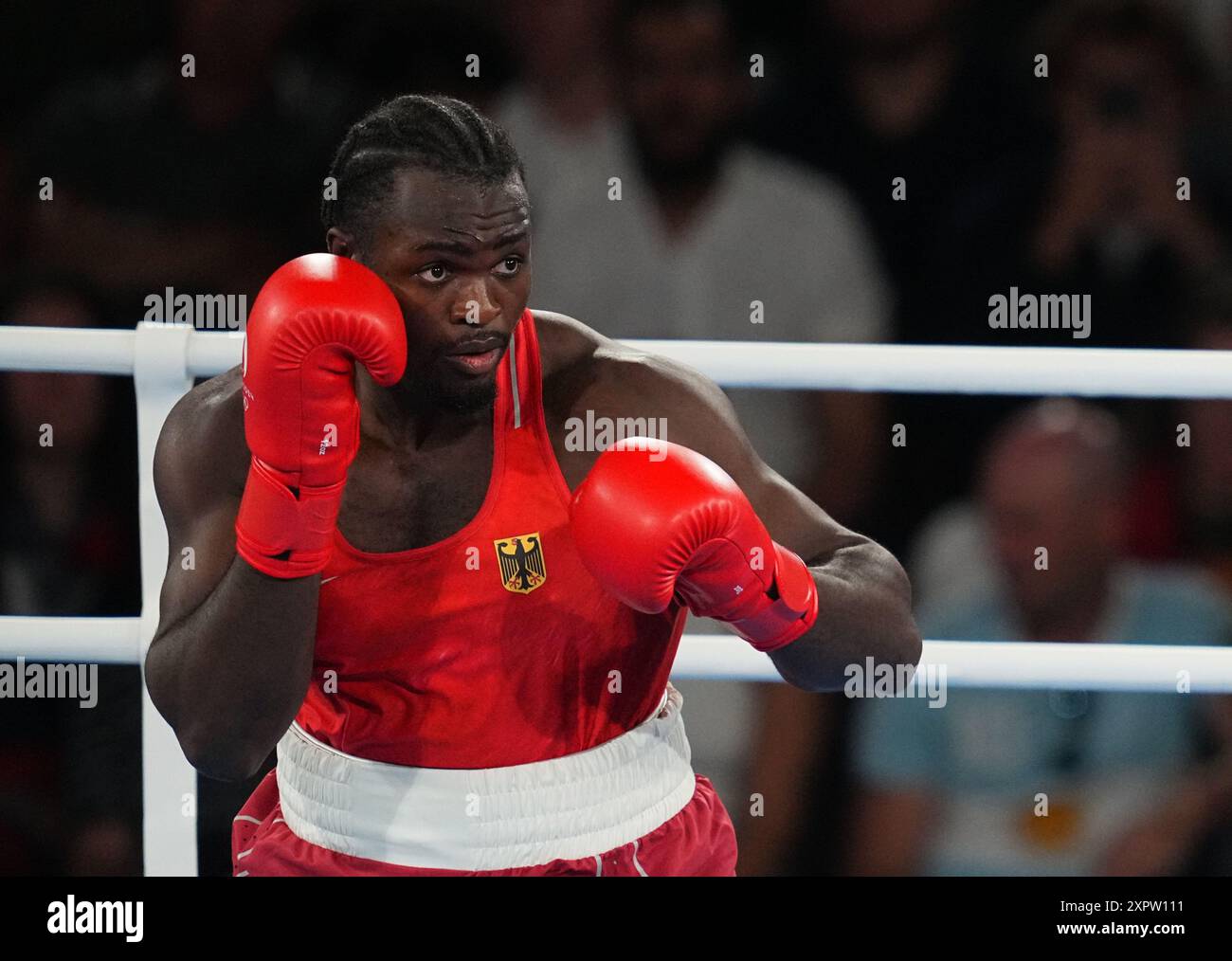 August 07 2024: Nelvie Raman Tiafack (Germany) during his Men's 92kg ...