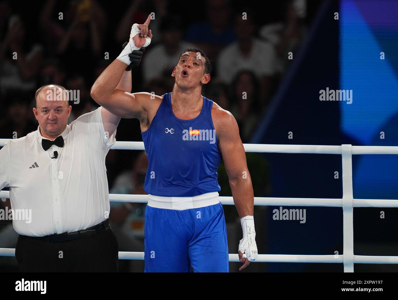 August 07 2024: Ayoub Ghadfa Drissi El Aissaoui (Spain)during his Men's ...