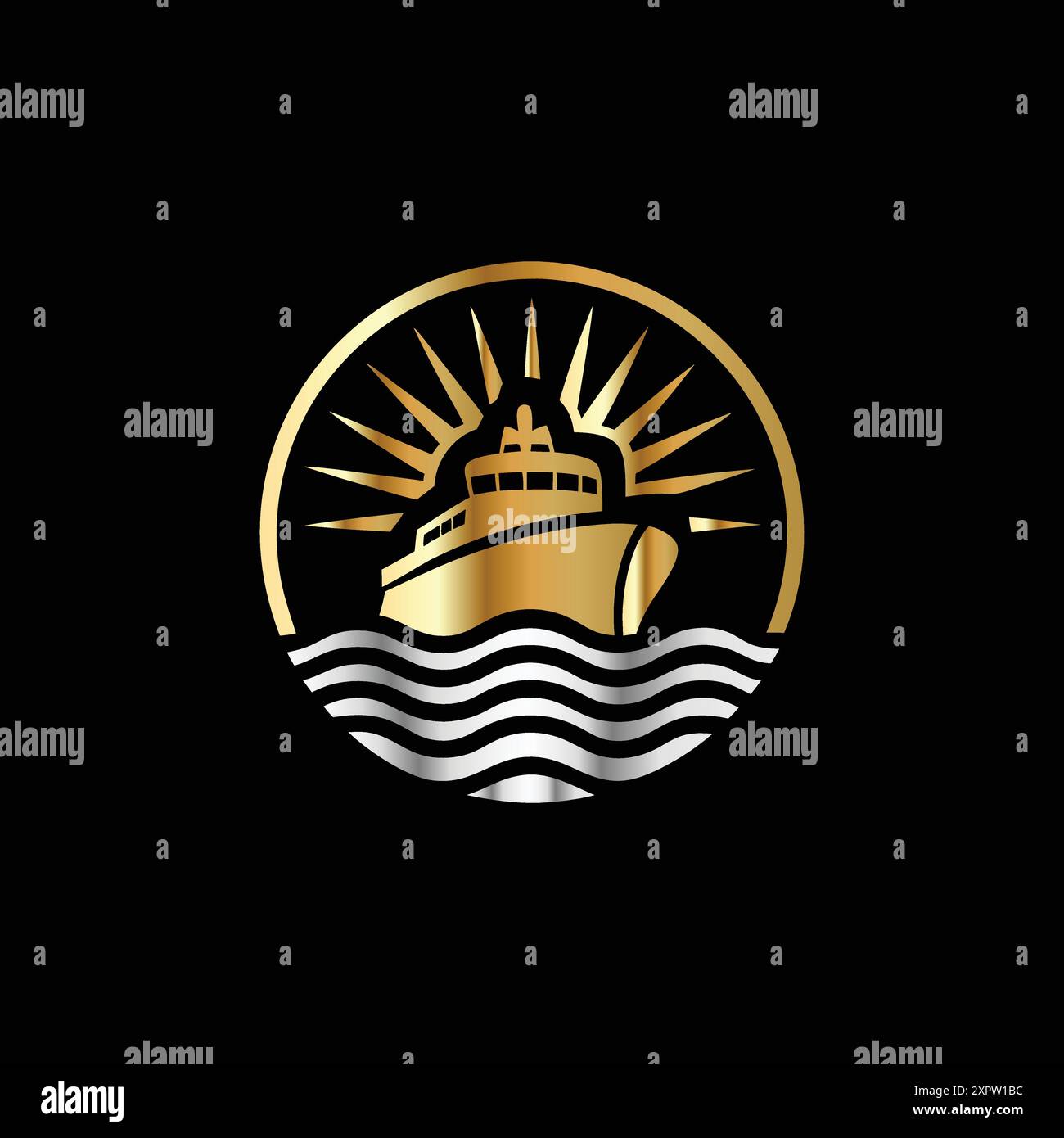 Cruise Ship Logo Icon Design Vector Template. Luxury Ship Logotype ...