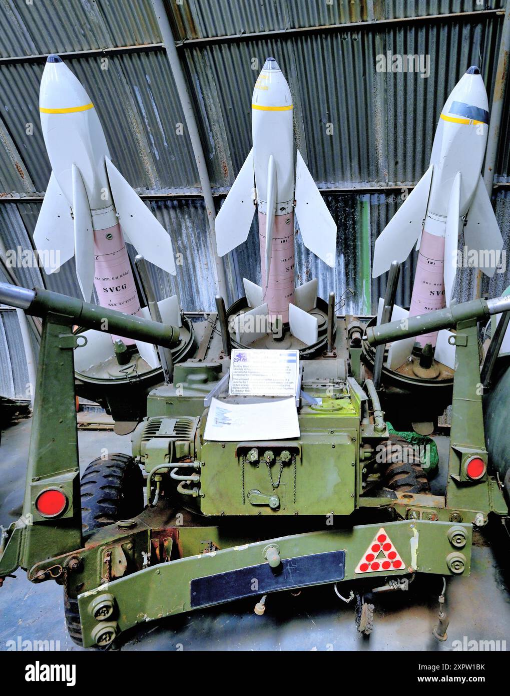 NESLAM aero museum Sunderland static a trio of Short Seacat missiles as ...