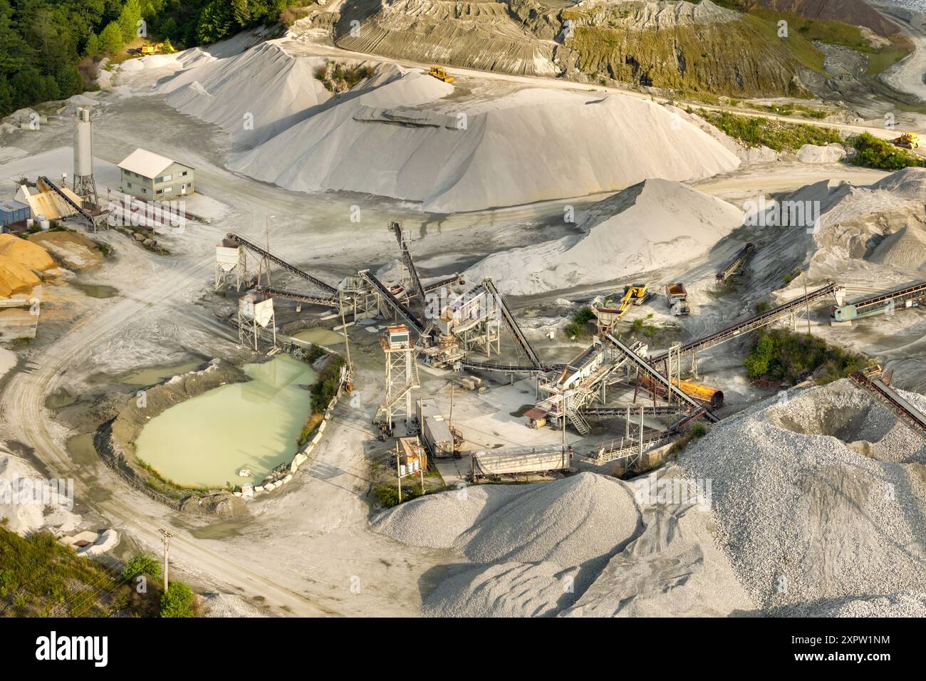 Limestone quarry at industrial open-pit mining site In North Carolina ...