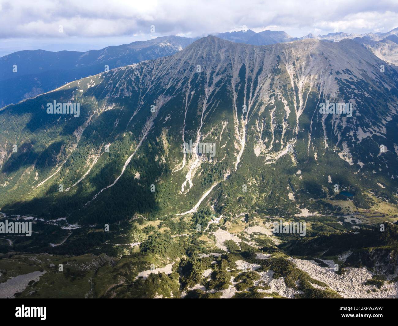 Aerial view of Pirin Mountain near Vihren Peak, Bulgaria Stock Photo ...