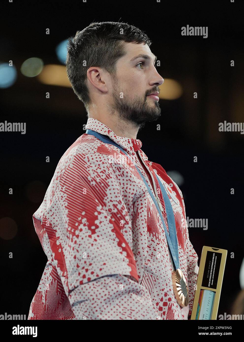 Paris, France. 7th Aug, 2024. Bronze medalist Cristian Wyatt Sanford of ...