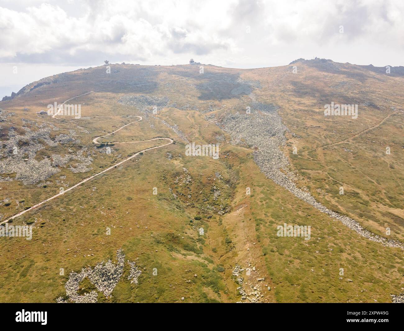 Aerial panorama of Vitosha Mountain near Cherni Vrah peak, Sofia City ...