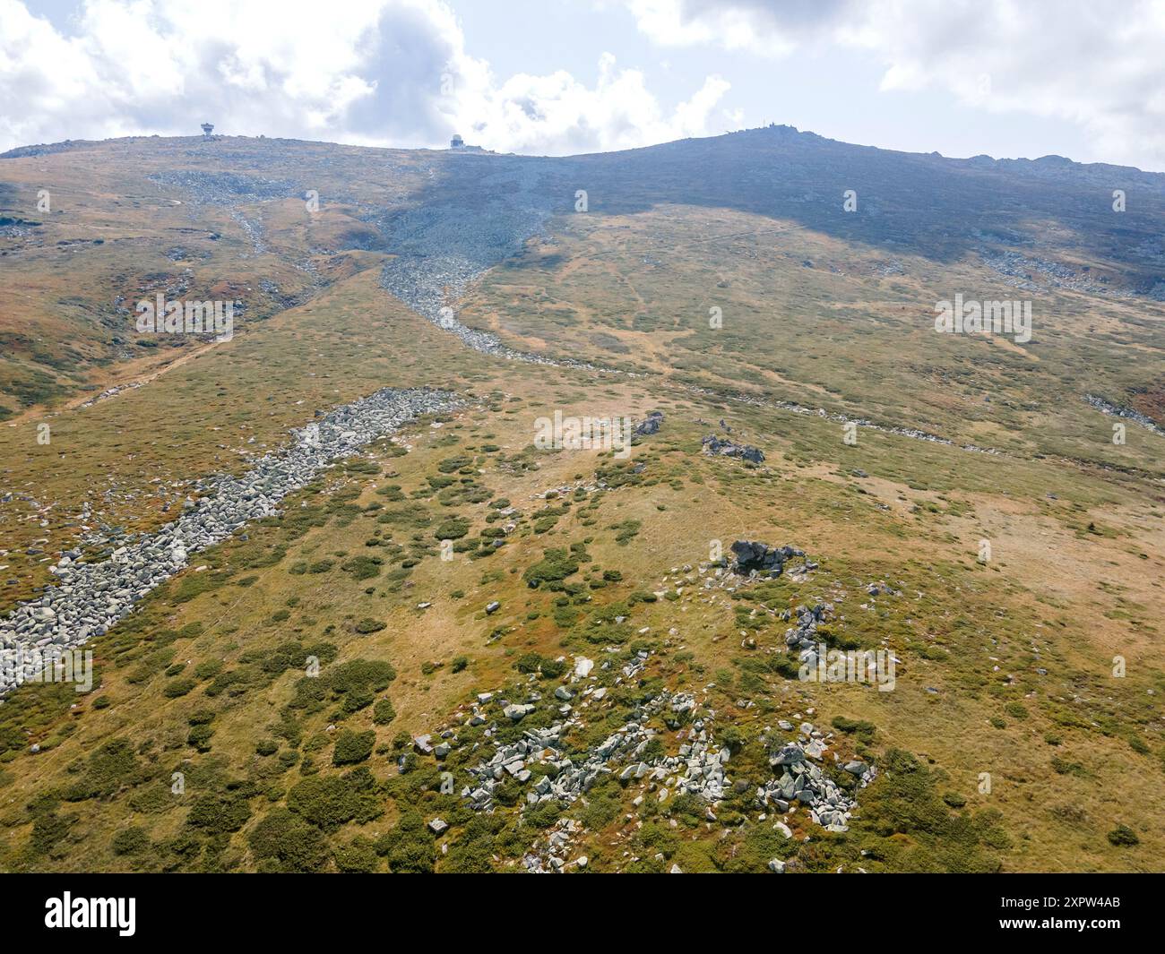 Aerial panorama of Vitosha Mountain near Cherni Vrah peak, Sofia City ...