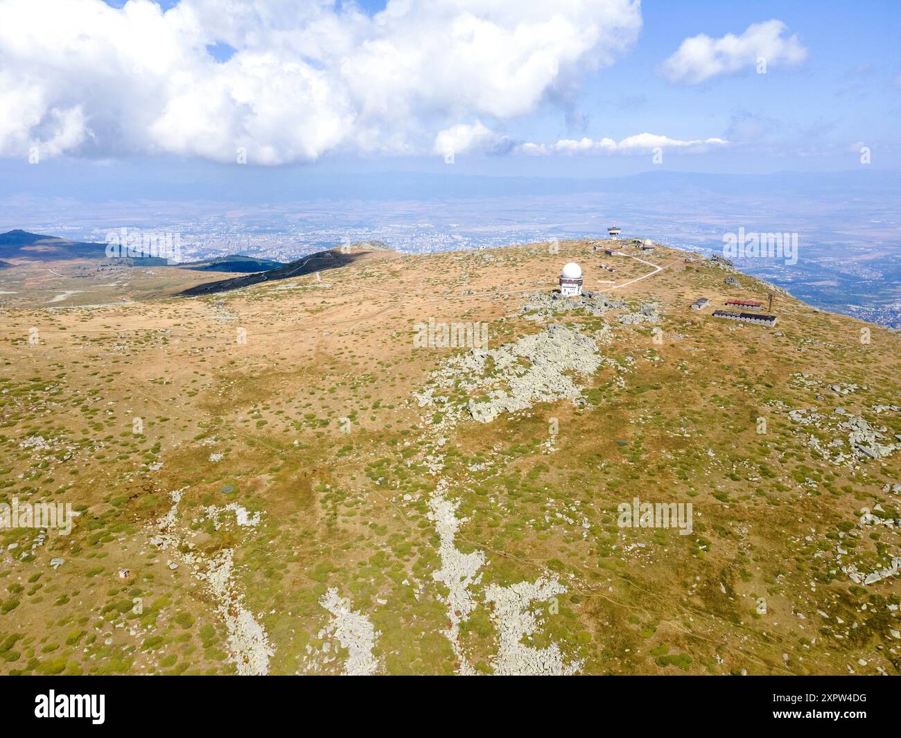 Aerial panorama of Vitosha Mountain near Cherni Vrah peak, Sofia City ...