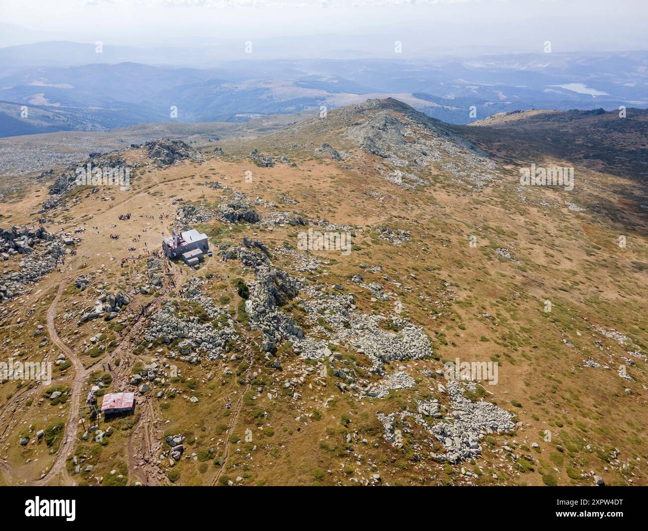 Aerial panorama of Vitosha Mountain near Cherni Vrah peak, Sofia City ...