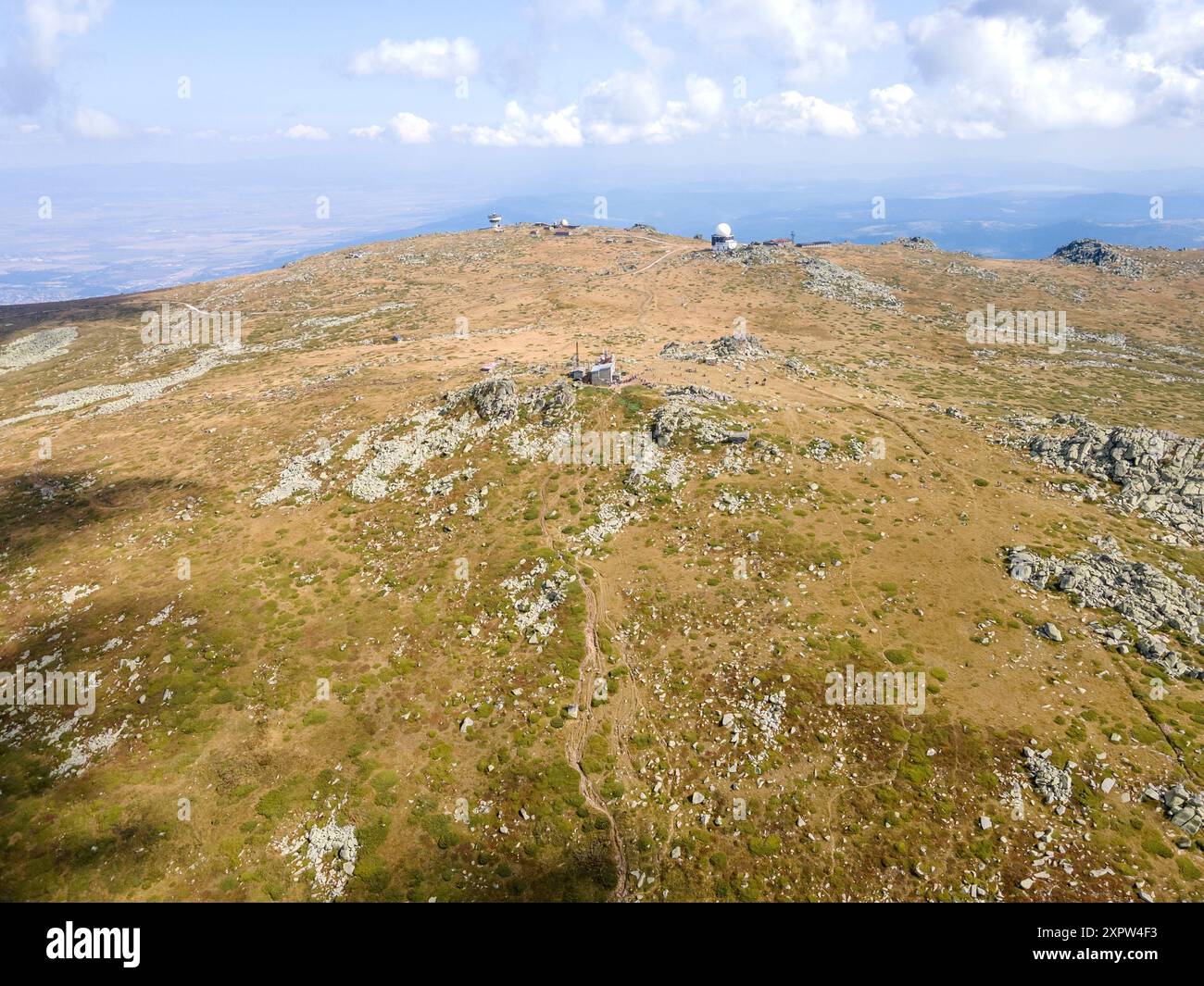 Aerial panorama of Vitosha Mountain near Cherni Vrah peak, Sofia City ...