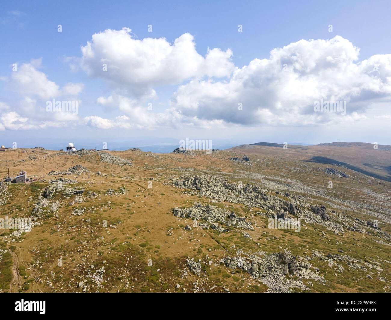 Aerial panorama of Vitosha Mountain near Cherni Vrah peak, Sofia City ...