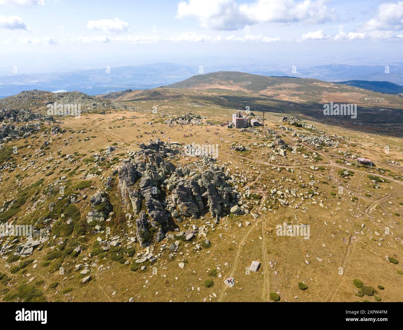 Aerial panorama of Vitosha Mountain near Cherni Vrah peak, Sofia City ...